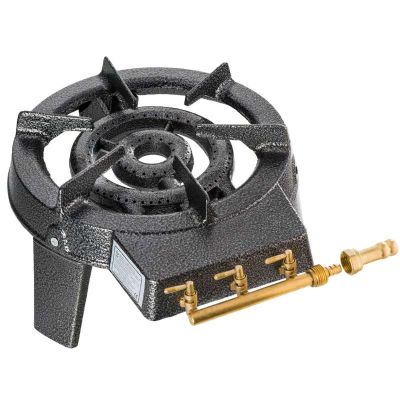 Réchaud 7000w à gaz fonte 3 robinets 3 pieds - Provence Outillage